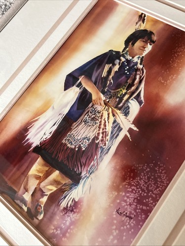 Vintage Lew Achen Print Native American Framed Indian Art Litho Signed ...