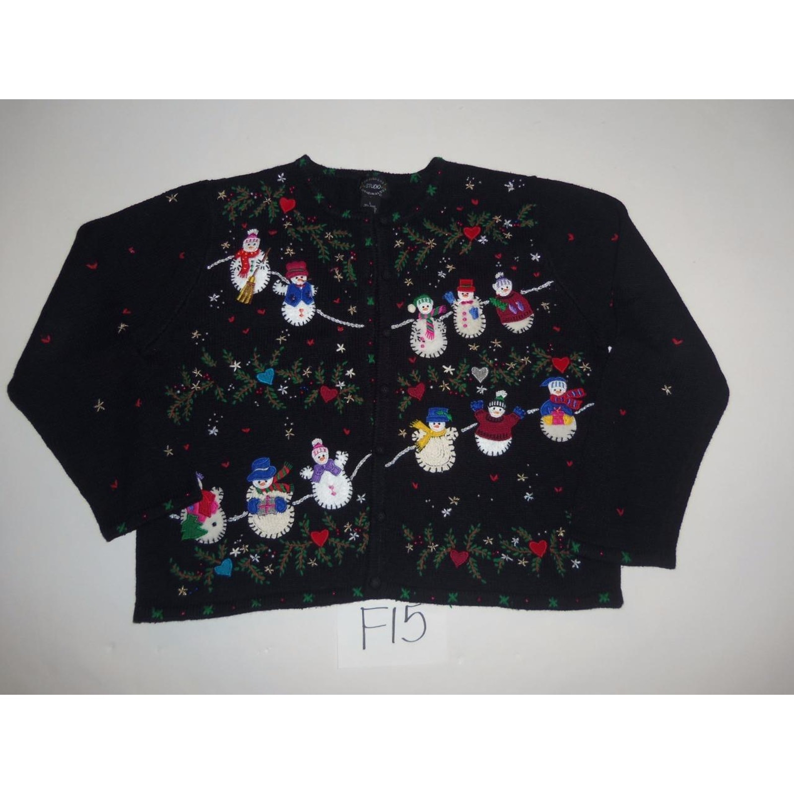 Studio Designer Originals Cardigan Sweater Large Snow… - Gem