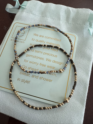 Enewton “Hope Unwritten” Bead Bracelet Set Of 2 - Brown & Copper 14K ...