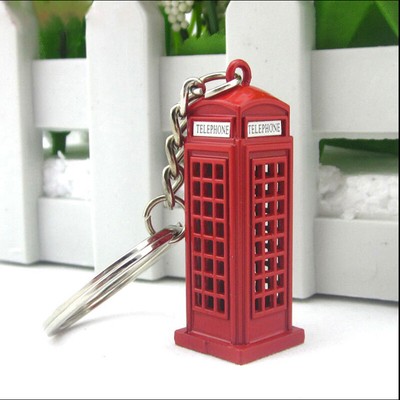 Vintage Telephone Booth British Miniature London Car Key keychains ...