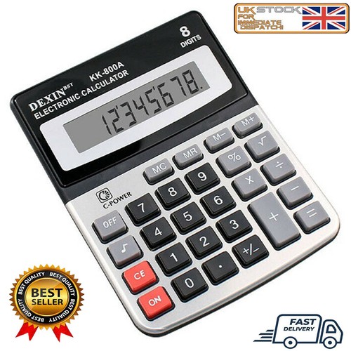 8 DIGITS DISPLAY DESKTOP CALCULATOR, JUMBO LARGE BUTTONS-BUSINESS ...