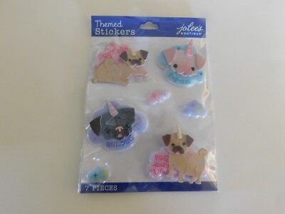 Crafts Jolee's Stickers Pugicorn Life! Uni-Pug Pug-ical Clouds Stars 3D ...