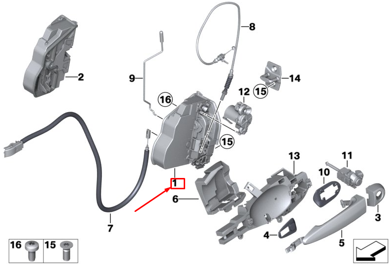 BMW X4 F26 Front Left Door Lock 51217202149 NEW GENUINE | eBay