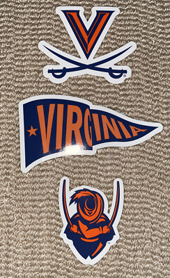 UVA University of Virginia Cavaliers Vinyl Decal Sticker 3 Pack 2.25 ...