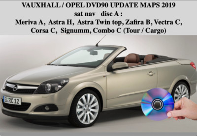 VAUXHALL / OPEL DVD90 UPDATE DVD MAPS 2019 - sat nav disc A /Meriva ...