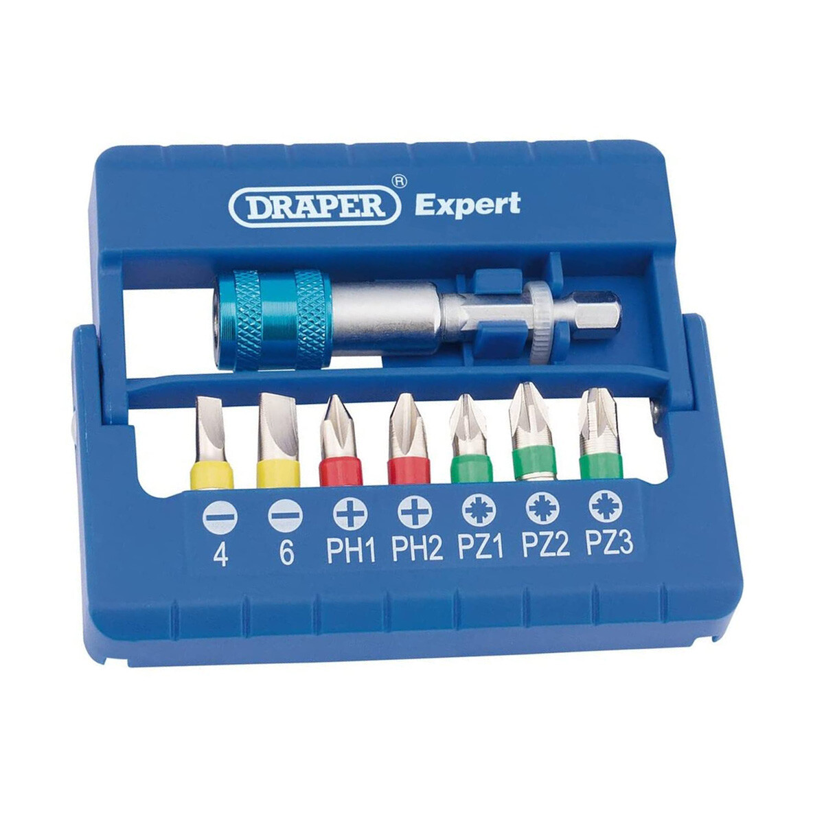 Draper 8pc Screwdriver Bits Set with Magnetic Holder + Case Colour ...