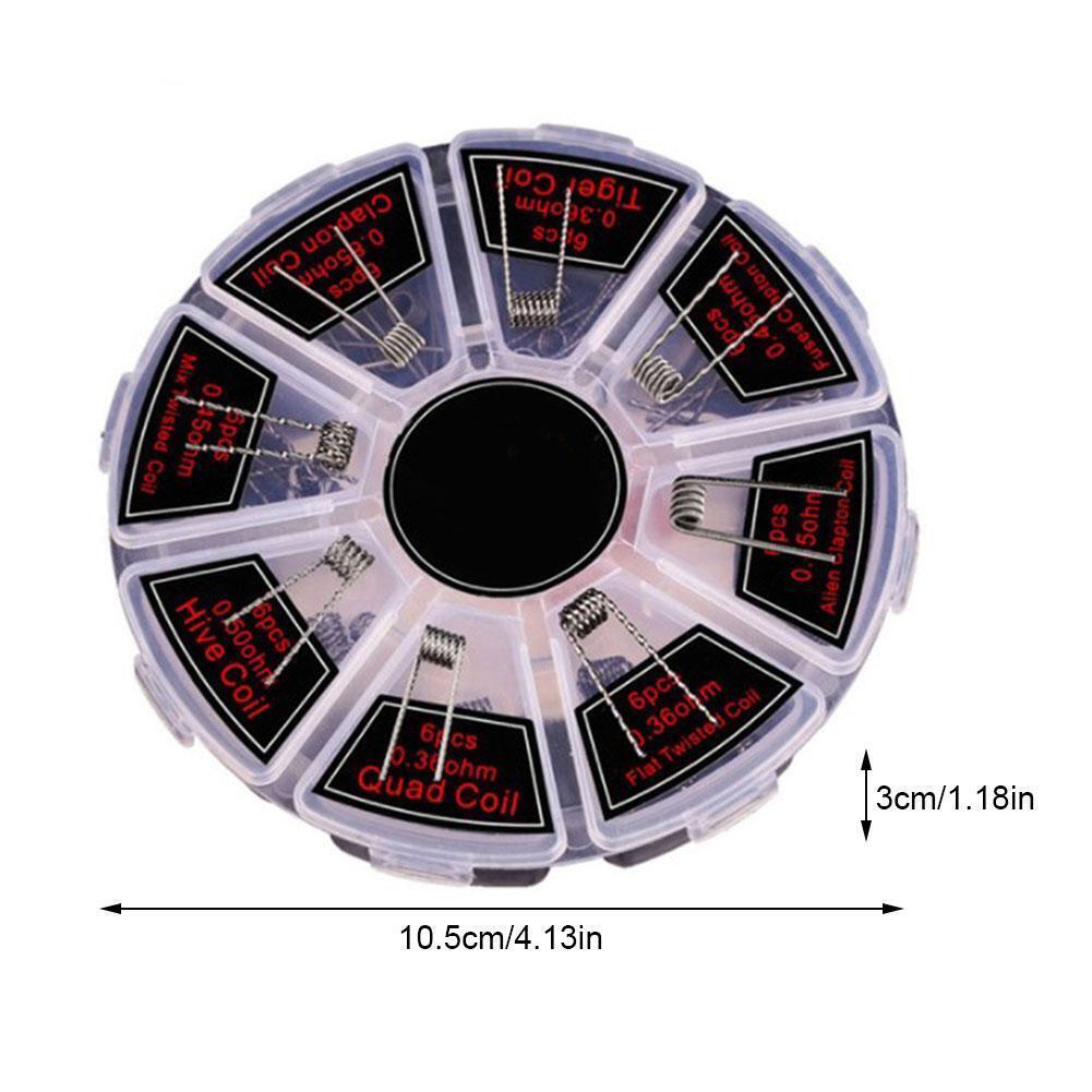 48Pcs/box Coil Wire Heating Resistance Premade Coils DIY Prebuilt Coil ...