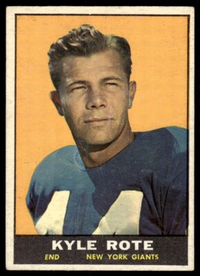 1961 Topps Kyle Rote New York Giants #87 | eBay