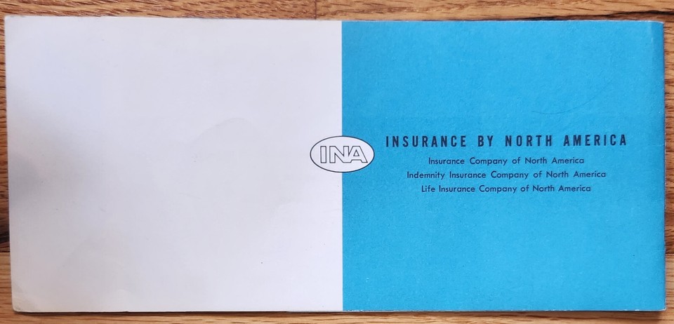 INA Insurance by North America Pamphlet Long Island NY Office 1960s (B1 ...