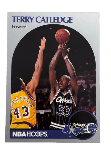 Excellent: Vintage 1990-91 NBA HOOPS Terry Catledge Orlando Magic ...