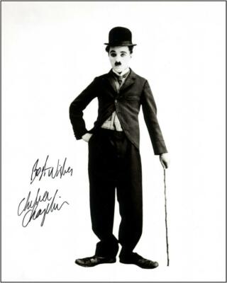 Charlie Chaplin SIGNED AUTOGRAPHED 10" X 8" REPRODUCTION PHOTO PRINT | eBay