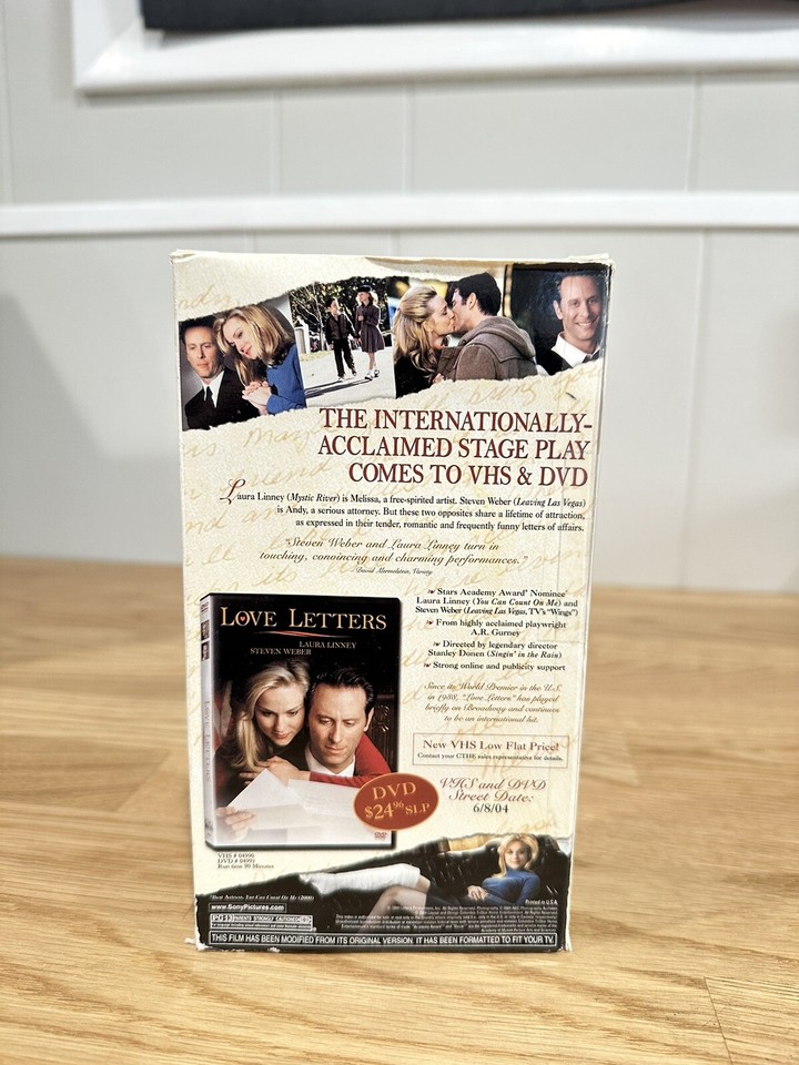 Love Letters RARE PROMOTIONAL COPY (VHS 2004) Laura Linney Steven Weber ...