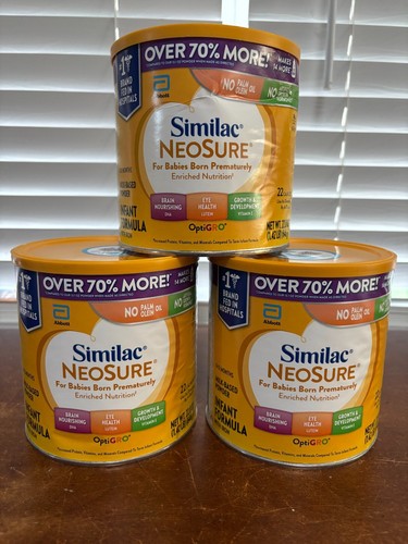 🍼3 CANS Similac Neosure Powder Formula Babies Born Prematurely 22.8 oz👼 ...