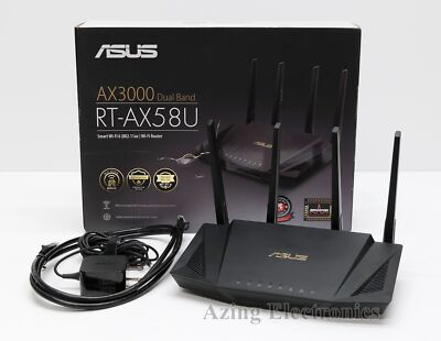 ASUS RT-AX58U AX3000 Dual Band Gaming WIFI 6 Wireless Router (very good ...