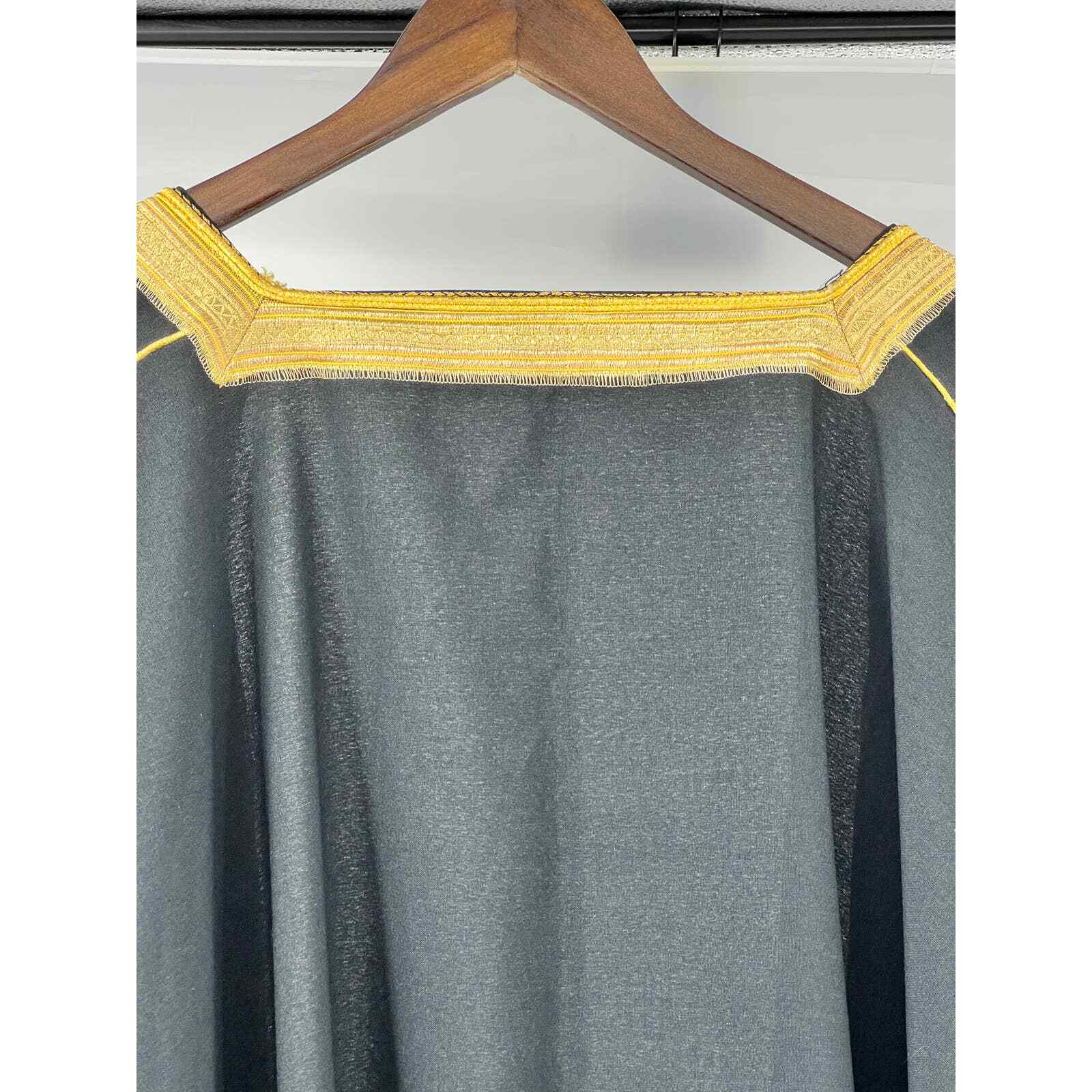 Woolly 3000 Microlex Graduation Robe Black Gold - Gem