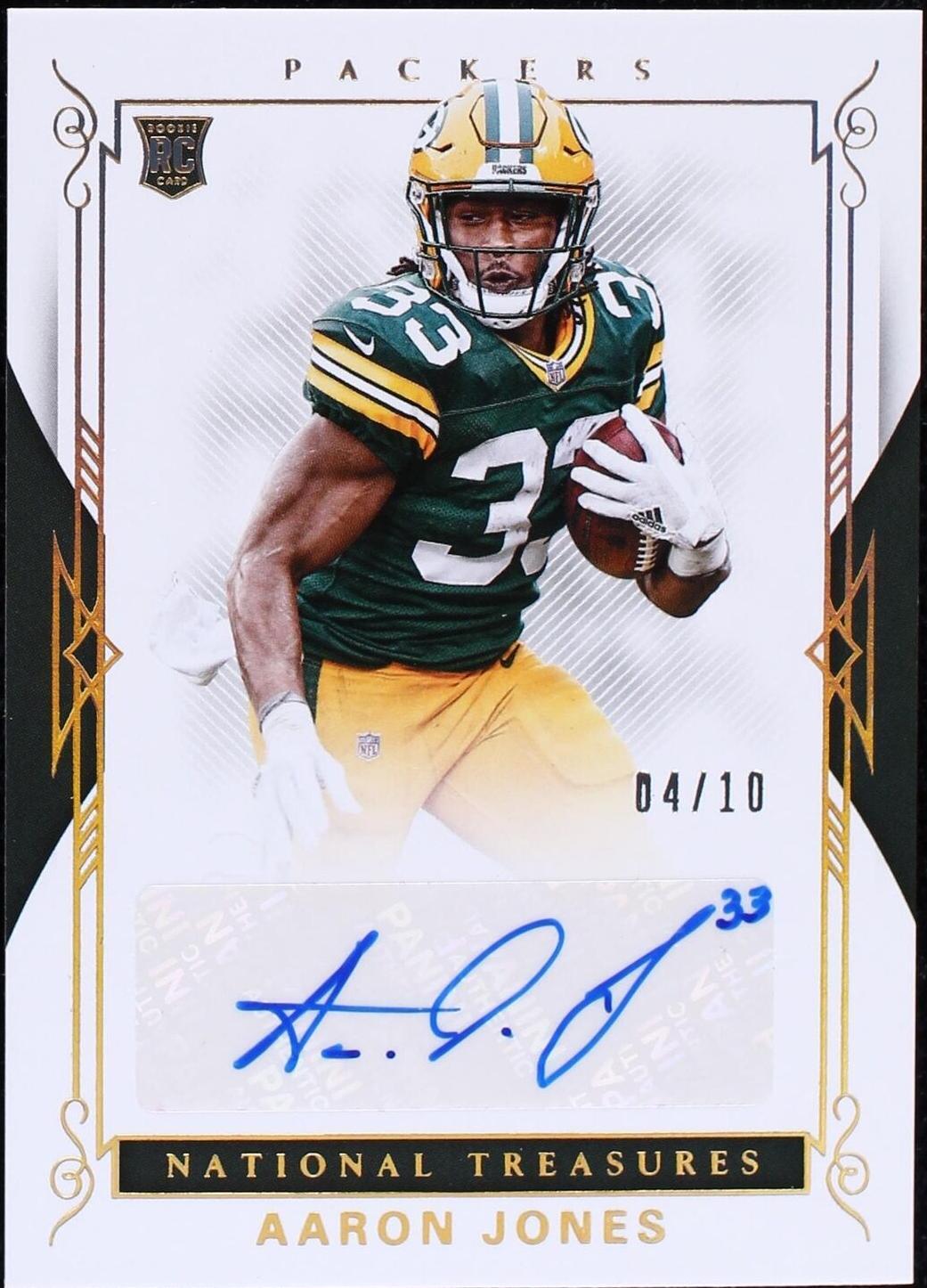 2017 Panini National Treasures - Rookie Signatures Aaron Jones #137 ...