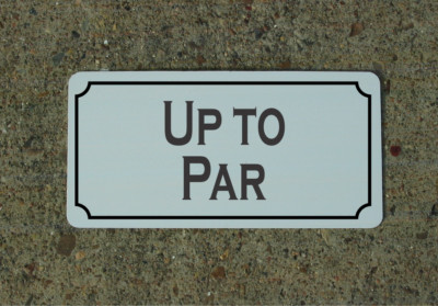 Up to Par Metal Sign | eBay