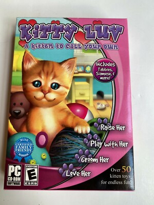 KITTY LUV Virtual Petz PC CD ROM Computer VIDEO GAME Sealed NEW ~ FREE ...