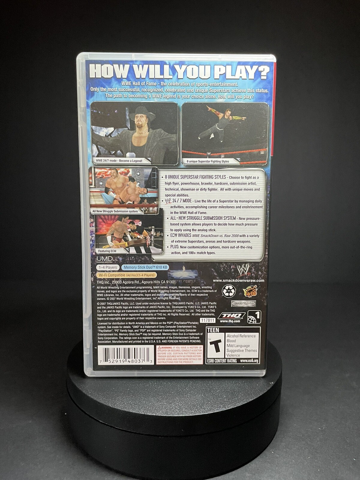 WWE SmackDown vs. Raw 2008 Featuring ECW (Sony PSP, 2007) - CIB ...