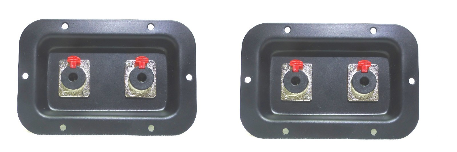 (2)Two Metal Speaker Jack Plates with Locking (1/4") Female Phono ...