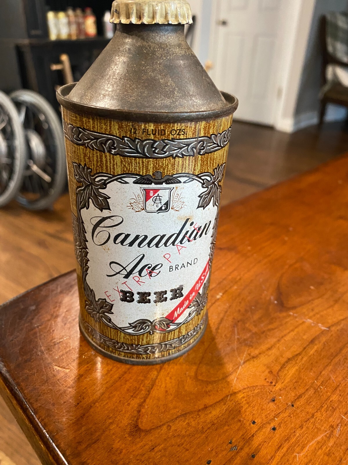 CANADIAN ACE Cone Top Beer Can Chicago, IL Nice Cap | eBay