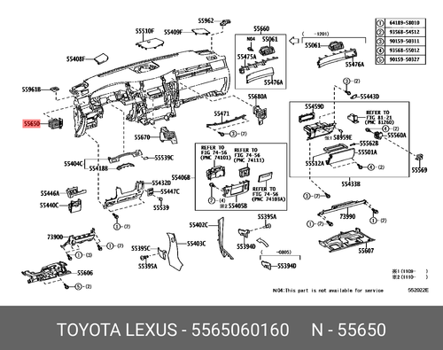 Genuine OE Heater Grill, 5565060160 for Toyota 55650-60160 | eBay