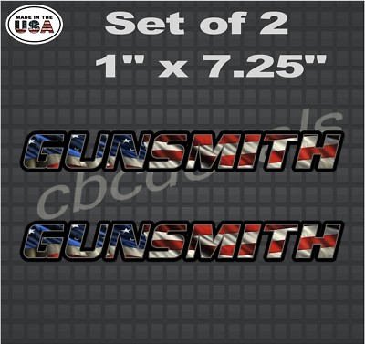 Gunsmith American Flag Vinyl Decal / Sticker Hard Hat Name Decals ...