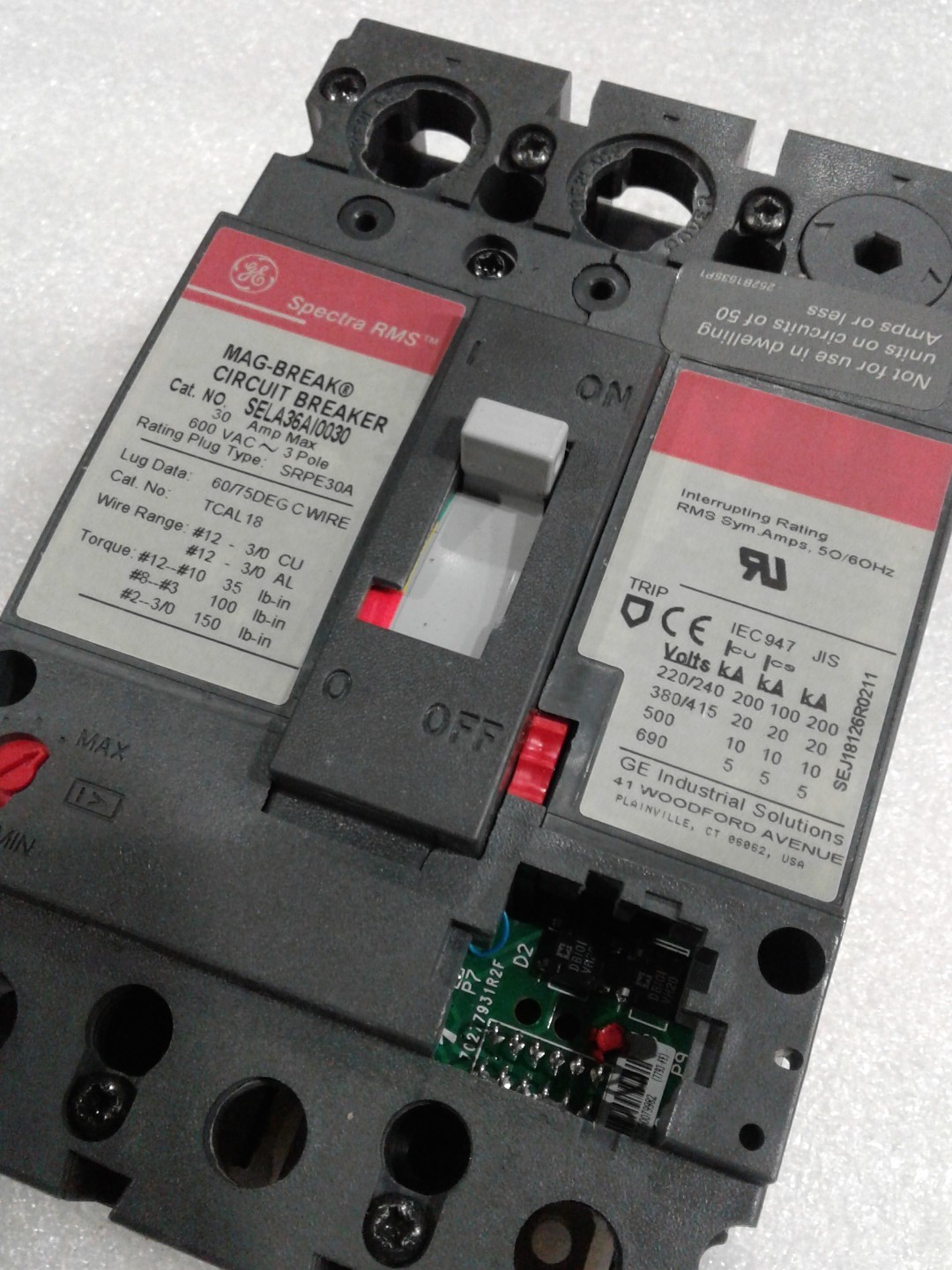 SELA36AI0030 GE 3POLE 30AMP 600V SPECTRA NEW | eBay