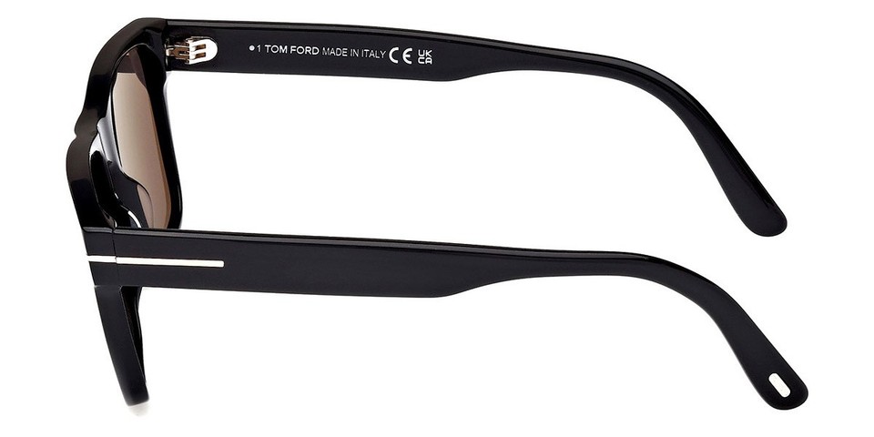 Tom Ford Calder FT1205 Sunglasses Male Shiny Black 55mm New 100% ...