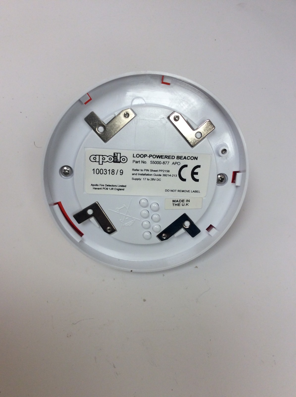 APOLLO RED BEACON ANALOGUE ADDRESSABLE LOOP BEACON RED LENS 55000-877 ...