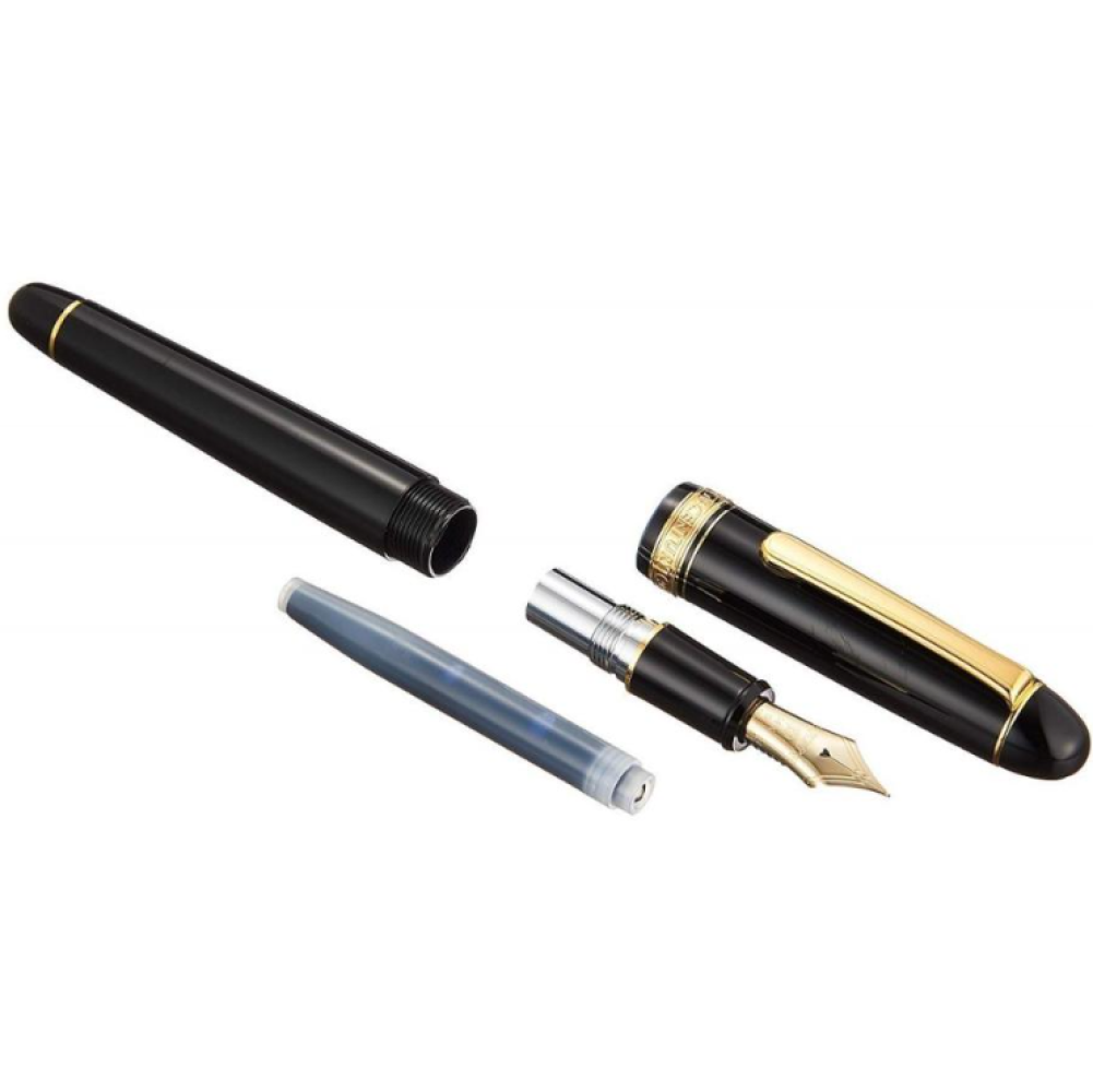 Platinum #3776 Century Black in Black Fountain Pen UEF PNB-15000#1-9 ...