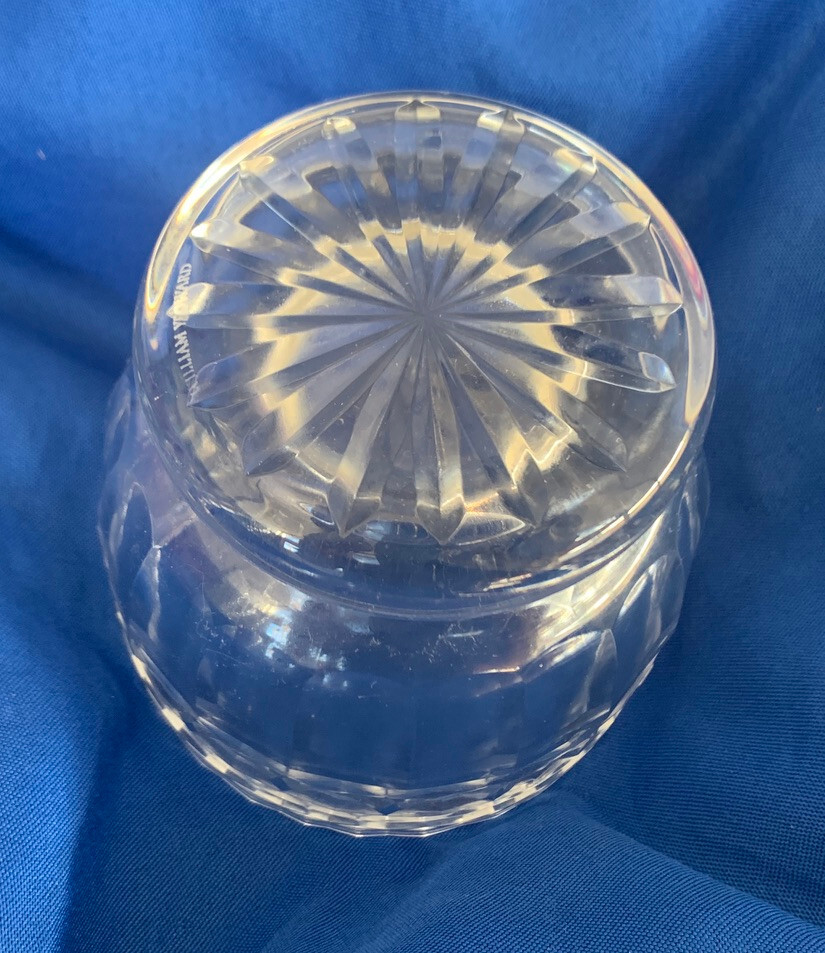 WILLIAM YEOWARD CRYSTAL 4.25" Footed Vase Diamond Cut Cachepot ...