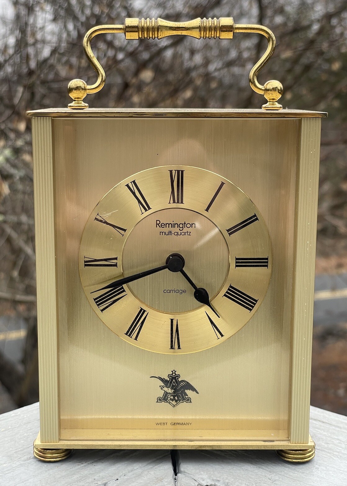 Vintage Brass ANHEUSER-BUSCH REMINGTON MULTI-QUARTZ CARRIAGE CLOCK | eBay