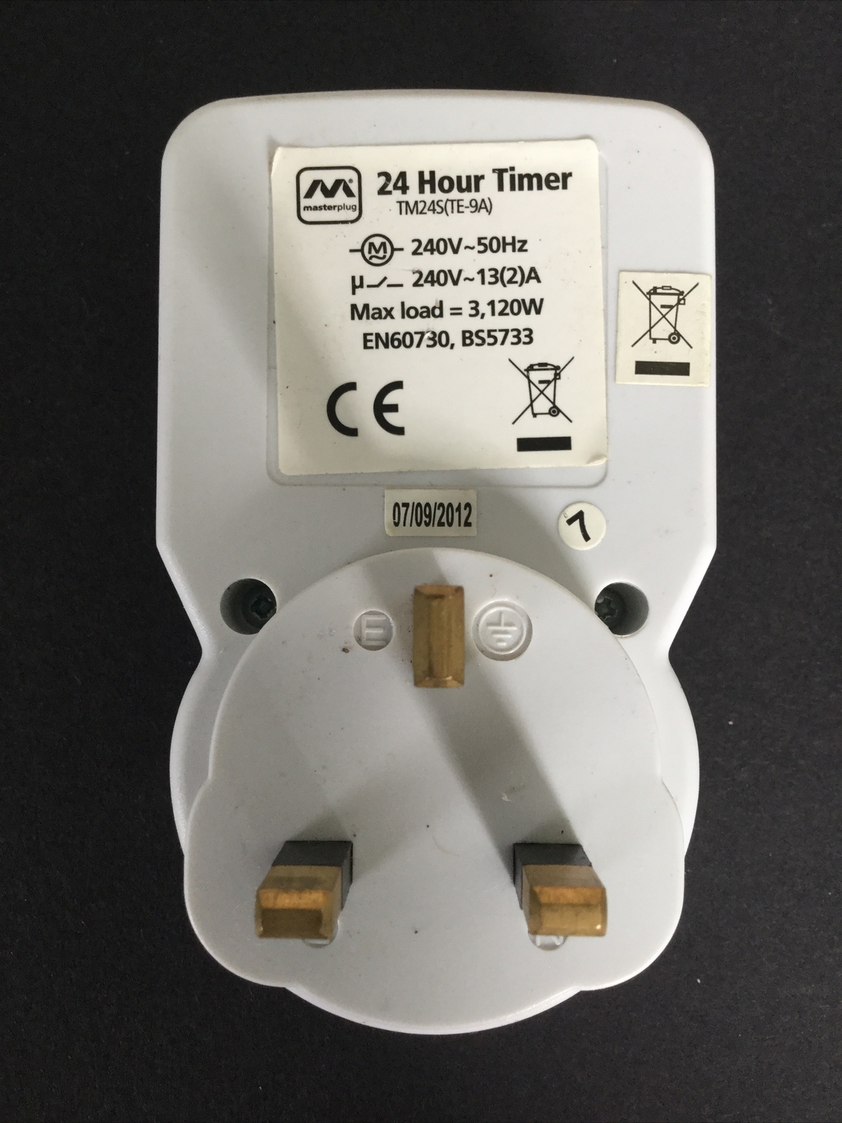 2 x Masterplug Diall 24 Hour Mechanical Timer - TM24S(TE-9A) Segment ...