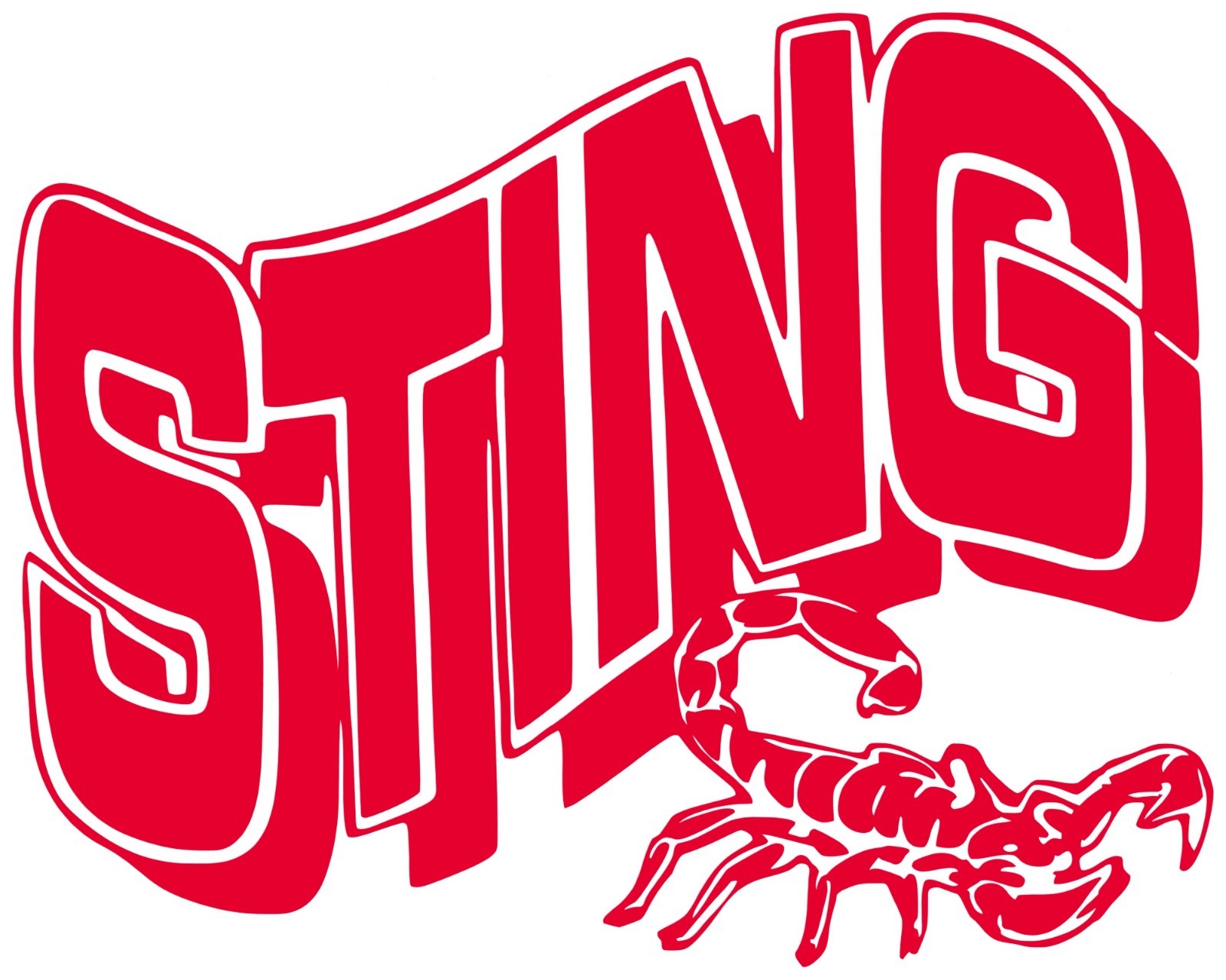 Vinyl Sticker - Red Sting Scorpion Logo Rock Music Band RUB-On Decal ...