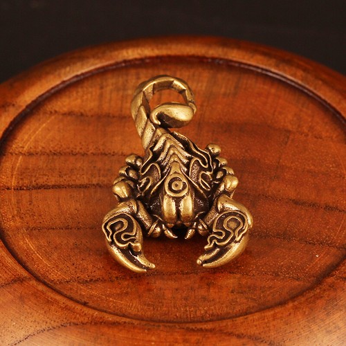 Mini Scorpion Brass Ornaments Key Chain Pendant Statue for Wealth Good ...
