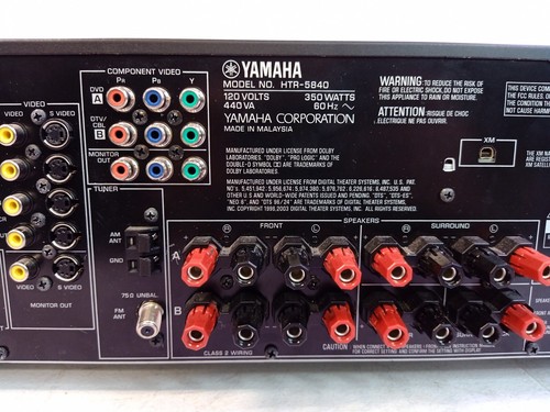 Yamaha HTR 5840 6.1 Channel 100 Watt Receiver for sale online | eBay