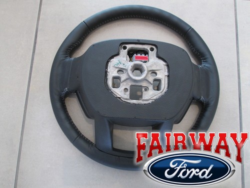 17 thru 20 F-150 OEM Genuine Ford Black Leather Steering Wheel w ...