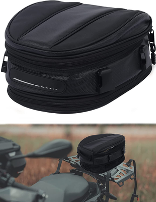 PU Leather Motorcycle Tail Bag 15L Waterproof Rear Seat Luggage Bag ...