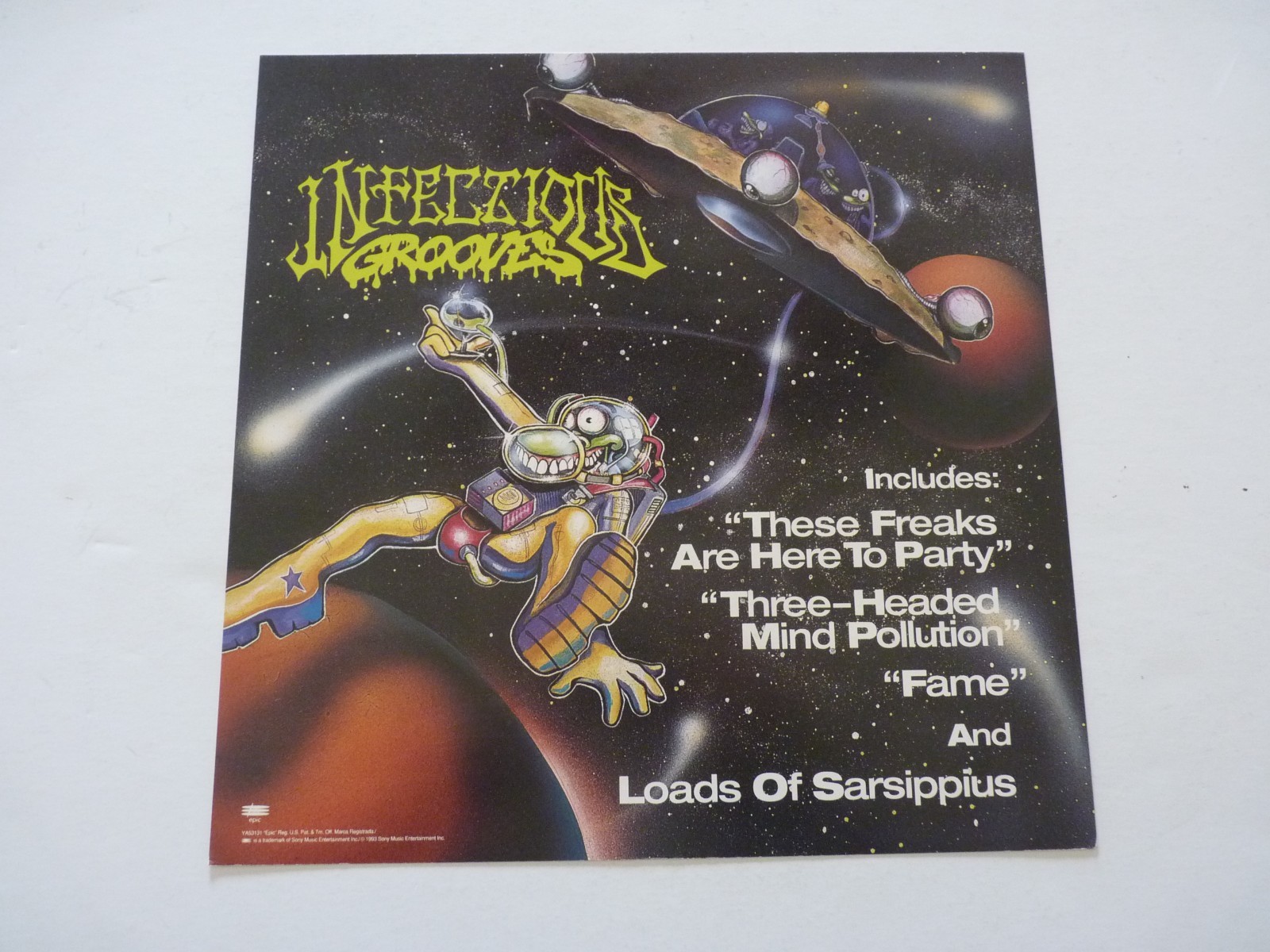 Infectious Grooves Sarsippius' Ark Promo LP Record Photo Flat 12x12 ...