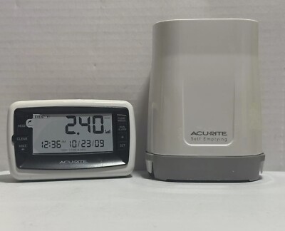 AcuRite Digital Rain Gauge Wireless Outdoor Sensor Self-Emptying Rain ...