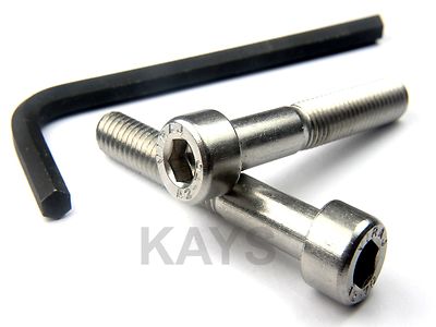 M6(6mm) SOCKET CAP SCREWS ALLEN KEY BOLTS A2 STAINLESS STEEL + FREE ...