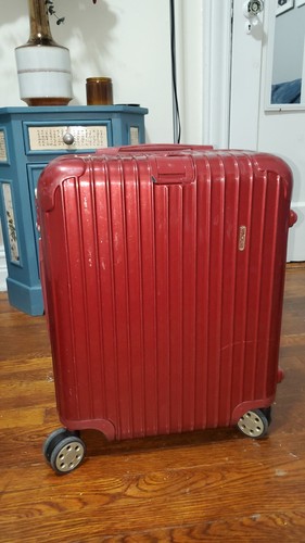 Rimowa carry on luggage Red Burgundy Used 9×16×22 | eBay