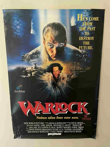 WARLOCK 1989 ORIGINAL HORROR VIDEO MOVIE POSTER IN GOOD ORIGINAL COND ...