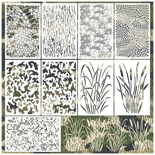 Camo Stencils for Painting Wood Boat, Camouflage Spray Paint Kit ...