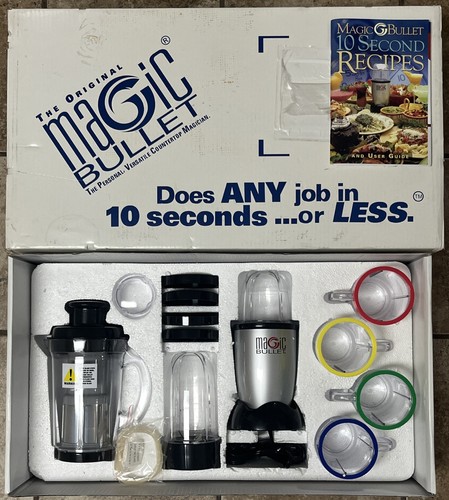 Magic Bullet Model MB1001 Blender Motor, Cups, Lids, Juicer ...