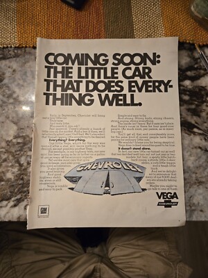 1970 Print Ad Chevrolet Coming soon Little Car To be continued Chevy ...