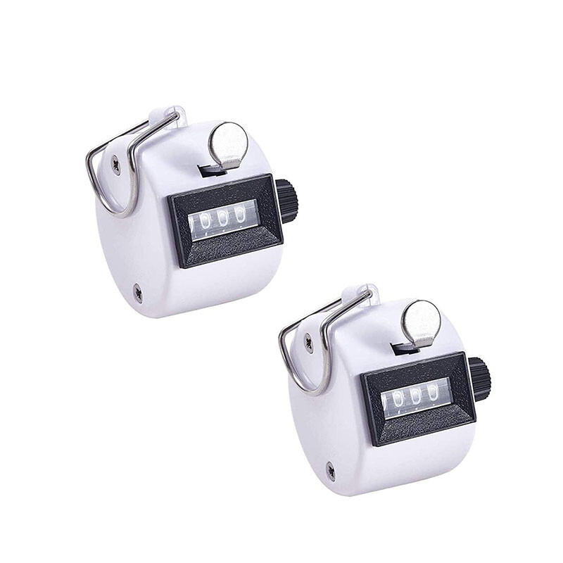 2Packs 4 Digit Number Dual Clicker Golf Hand Tally Counter Handy ...
