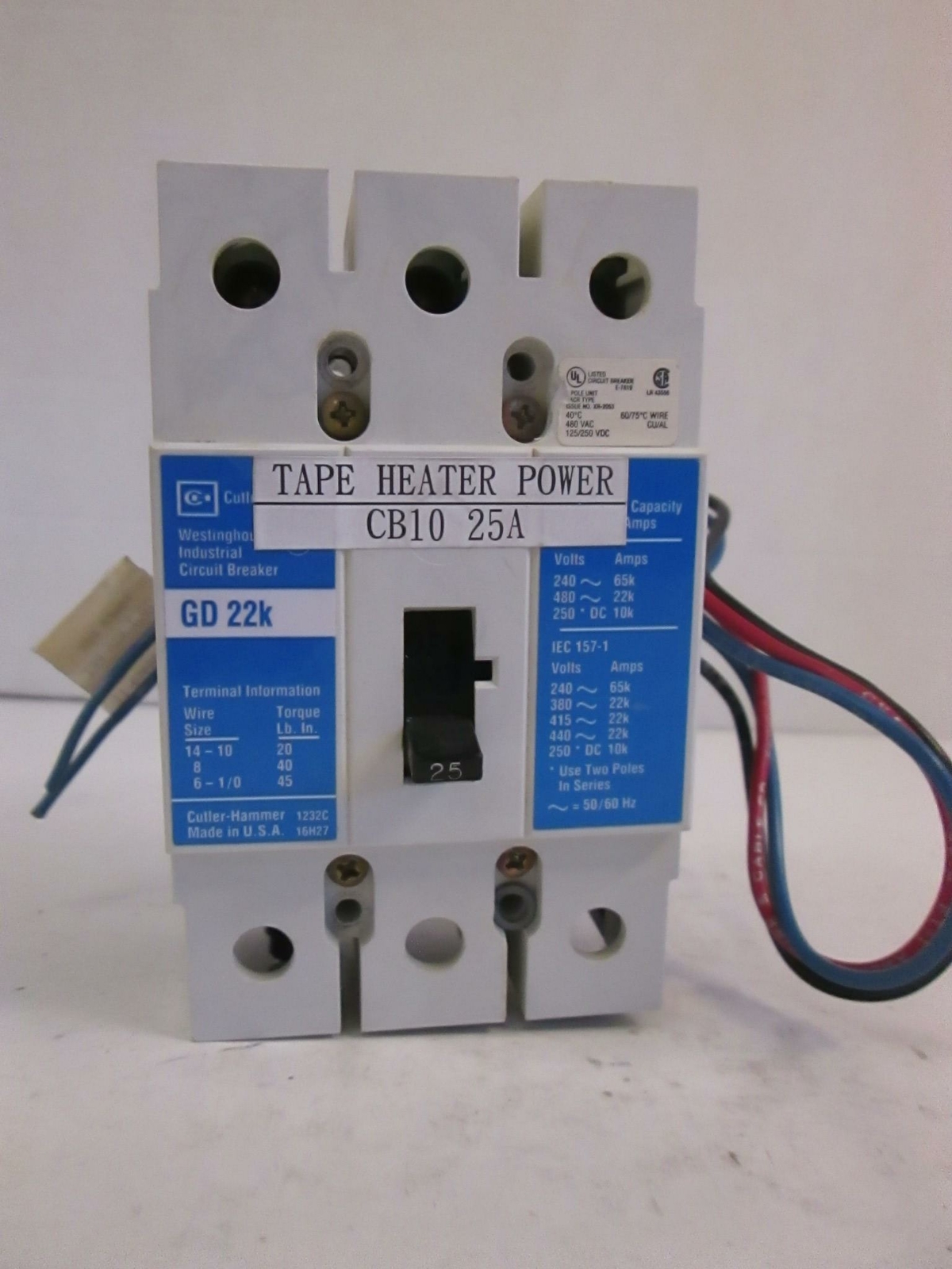 Cutler Hammer GD 22K Circuit Breaker 25A | eBay