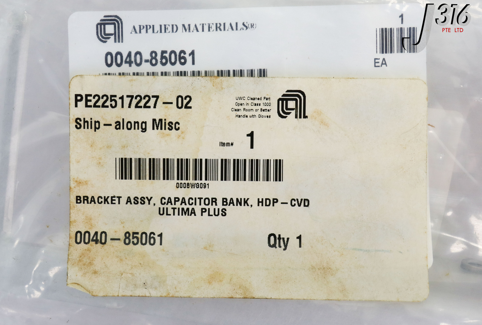 17708 APPLIED MATERIALS BRKT ASSY CAPACITOR BANK HDP-CVD UL NEW 0040 ...